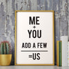 Me Plus You Digital Download Poster | shopdecomod